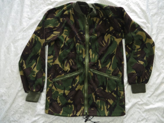 Vintage British Army Fleece Jacket Green Brown DPM Ca… - Gem