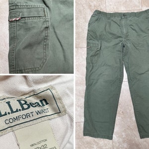 Vintage Llbean Cargo Pants Green Olive Cotton Y2k 2000s Mens 42 X 31 XXL - Etsy