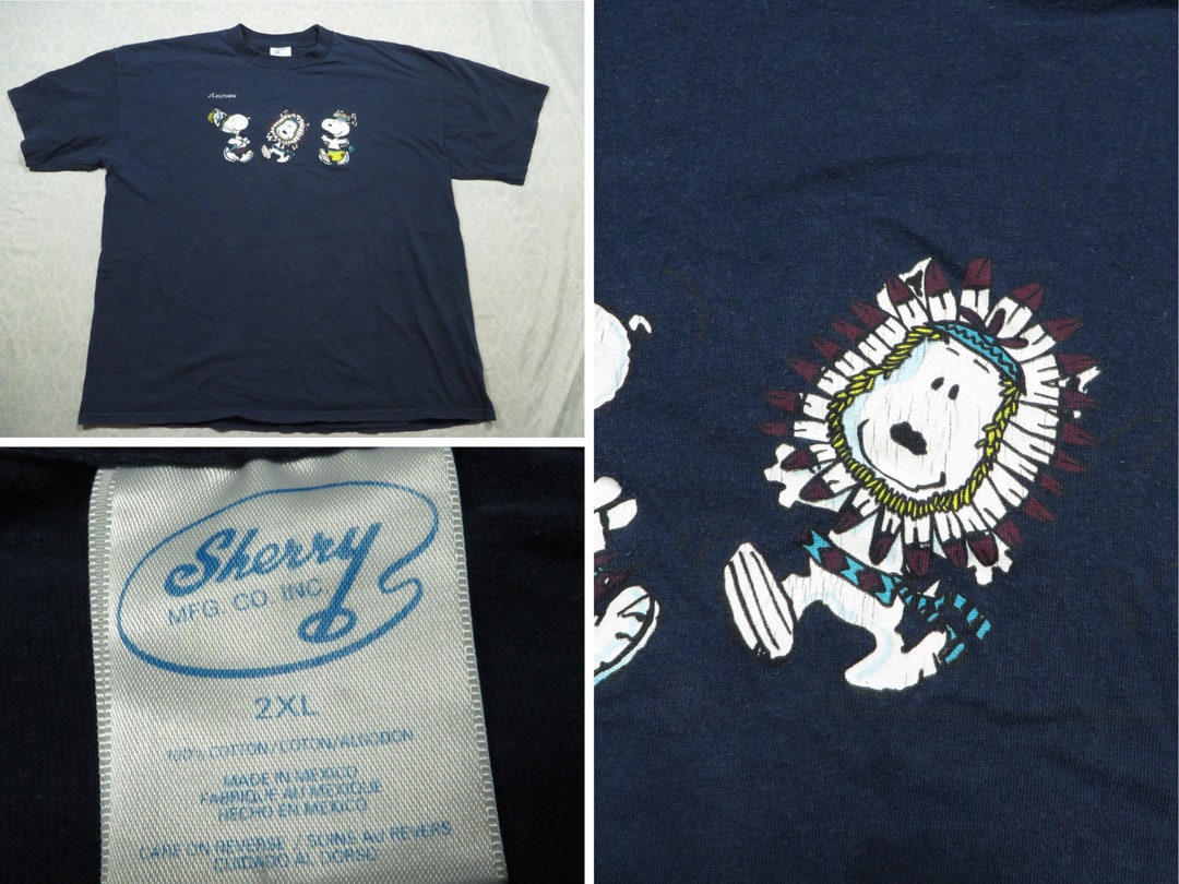 Vintage Snoopy Tee Shirt Blue Sherry Arizona Indian 90’s Men’s XXL - Etsy