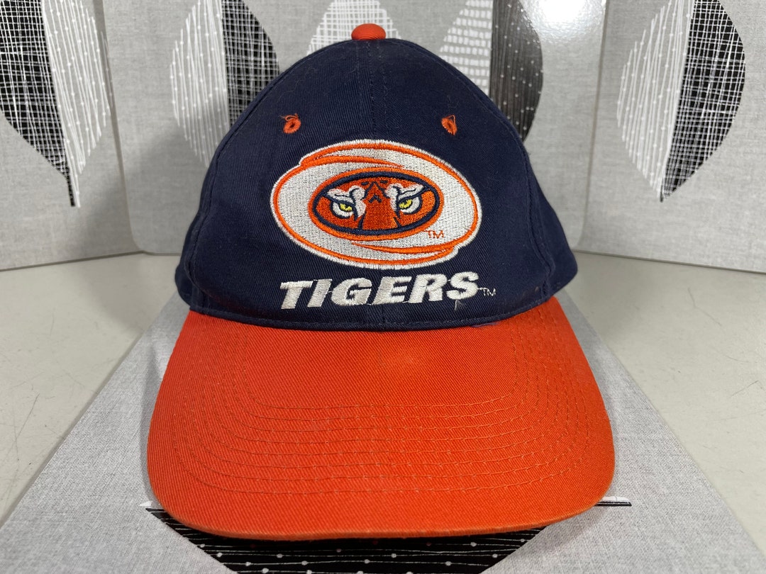Vintage Auburn Hat Blue Orange Tiger Eyes Signatures Snapback Cap 90’s ...