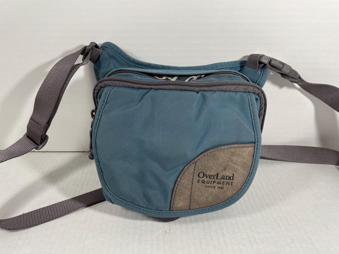 Vintage Overland Equipment Small Side Bag Crossbody Blue Floral Y2k ...