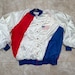 Vintage Desert Storm Jacket Red White Blue Bomber Satin 90's XL Made in ...