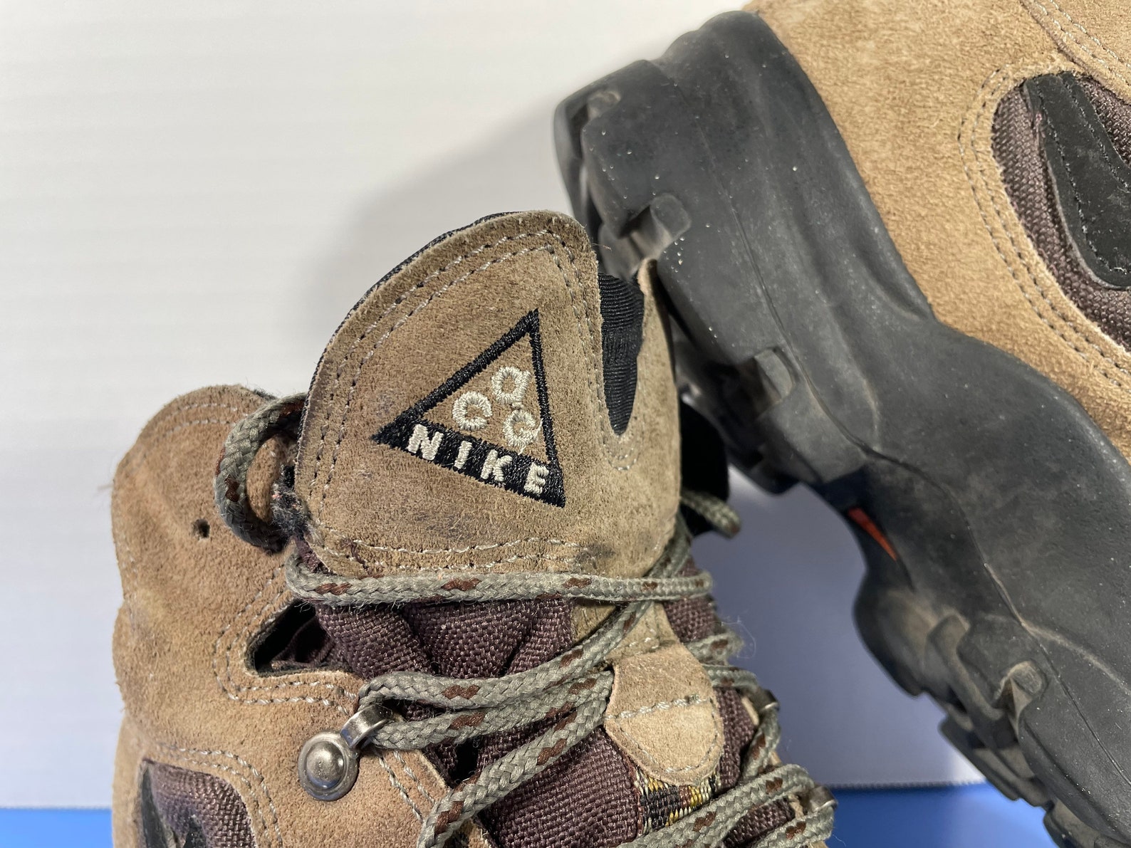 Vintage Nike ACG Hiking Boots Brown Black Leather 90s Ankle - Etsy