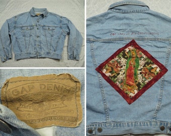 Virgin Mary Denim Jacket - Etsy