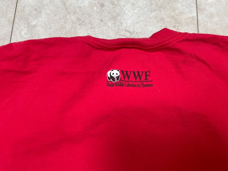 Vintage WWF Tee Shirt Red Frog Not Too Late Wildlife Conservation 90’s ...