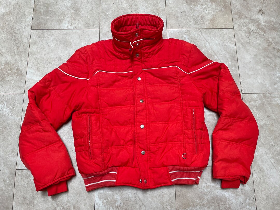 Vintage Obermeyer Ski Jacket Red Down 80s Mens XL - Etsy