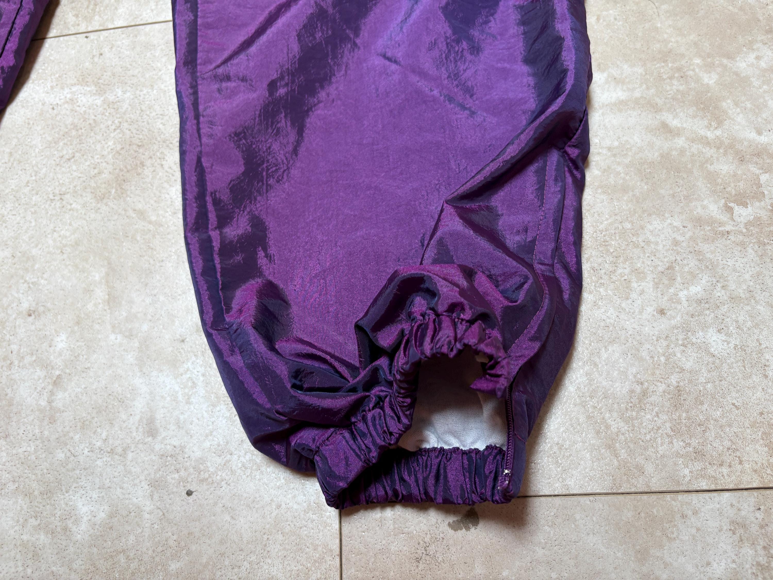 Vintage on Your Mark Pants Purple Shiny Wind Nylon 90's Men's Large - Etsy