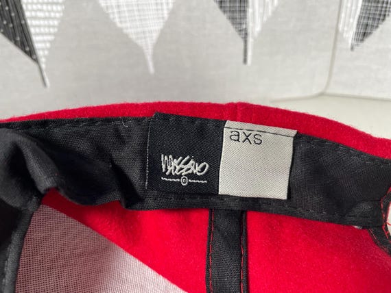 Vintage Mossimo Hat Red Black Logo Strapback Wool Ble… - Gem