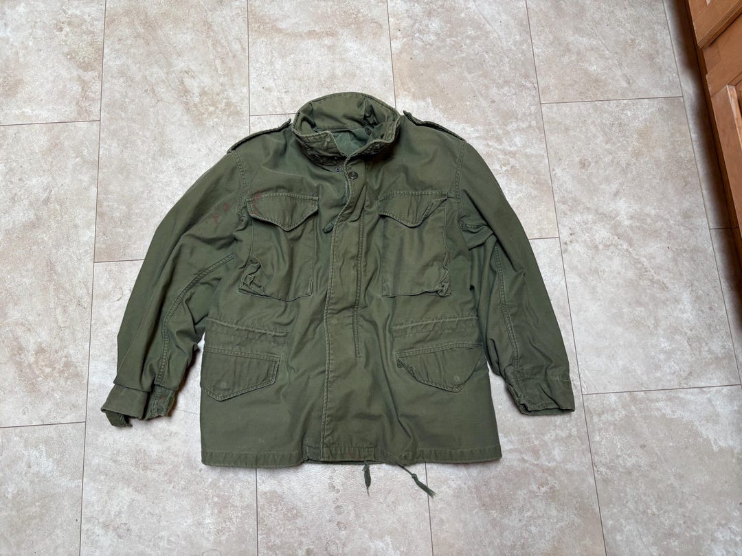 Vintage M65 Field Coat Green Military Issue 80’s Medium Short ...