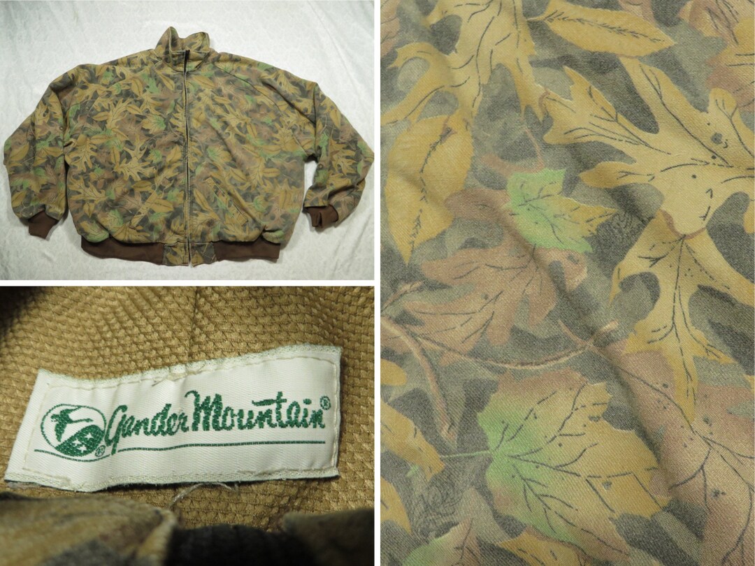 Vintage Gander Mountain Jacket Bomber Kelly Tru Leaf Camouflage Hunting ...
