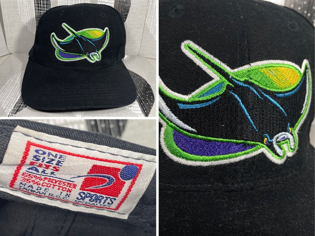 Vintage Devil Rays Hat Tampa Bay Black Sports Specialties Strapback Y2k ...