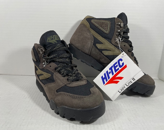 Vintage Hi Tec Hiking Boots Lady Lite II Deadstock Tags Black Brown ...