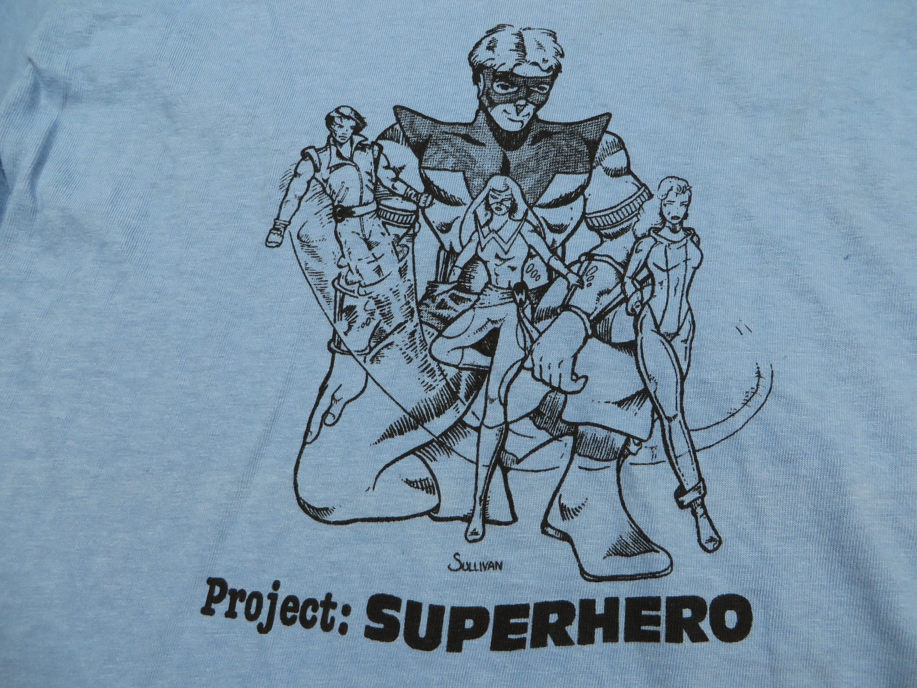 Vintage Project Superhero Tee Shirt Blue Bantam Sullivan 80s | Etsy
