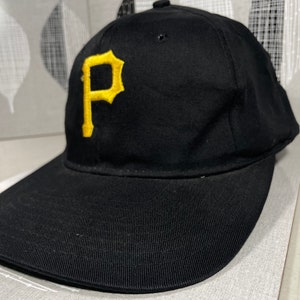 Vintage Pittsburgh Pirates Hat Black Yellow P Logo Snapback Cap 90’s - Etsy