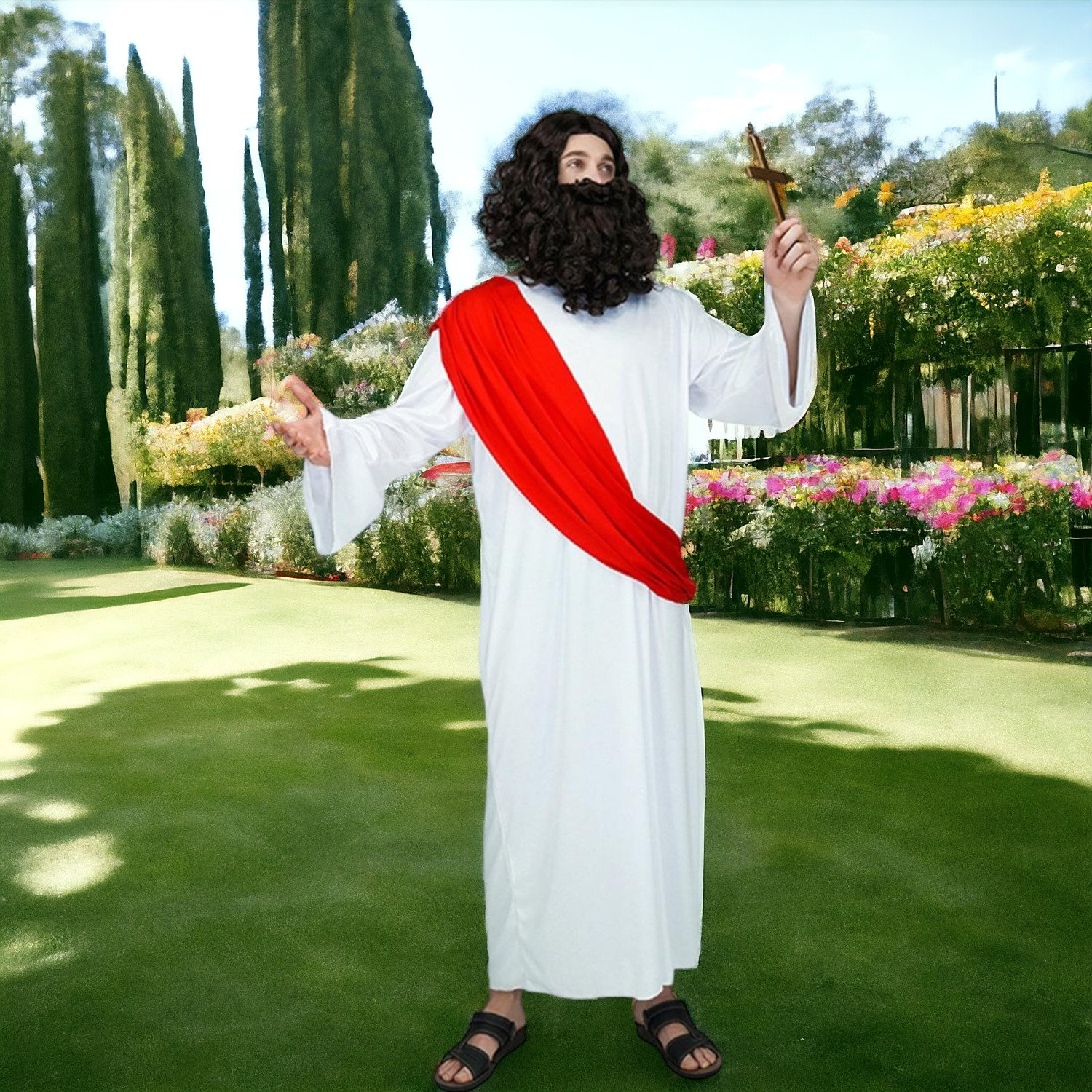 Adults Jesus Fancy Dress Costume, Jesus Christ Biblical Robe, Ancient ...