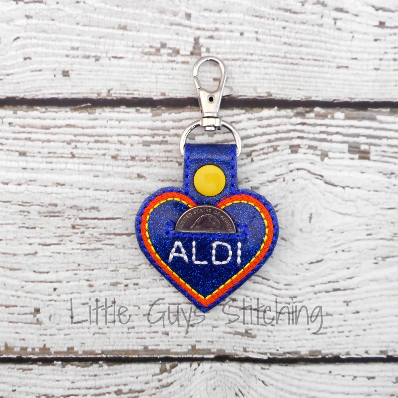 Quarter Keeper Aldi Quarter ALDI Keychain Quarter Holder - Etsy
