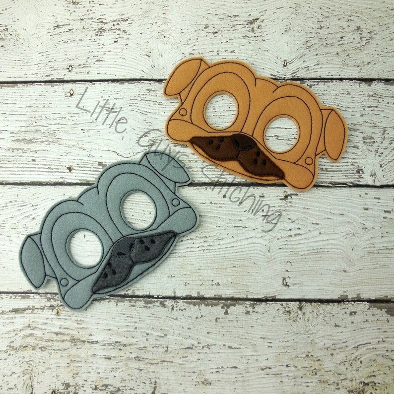 Pug Mask, Pug Puppy Mask, Dog Mask, Pug Puppy Dog Costume, Halloween ...