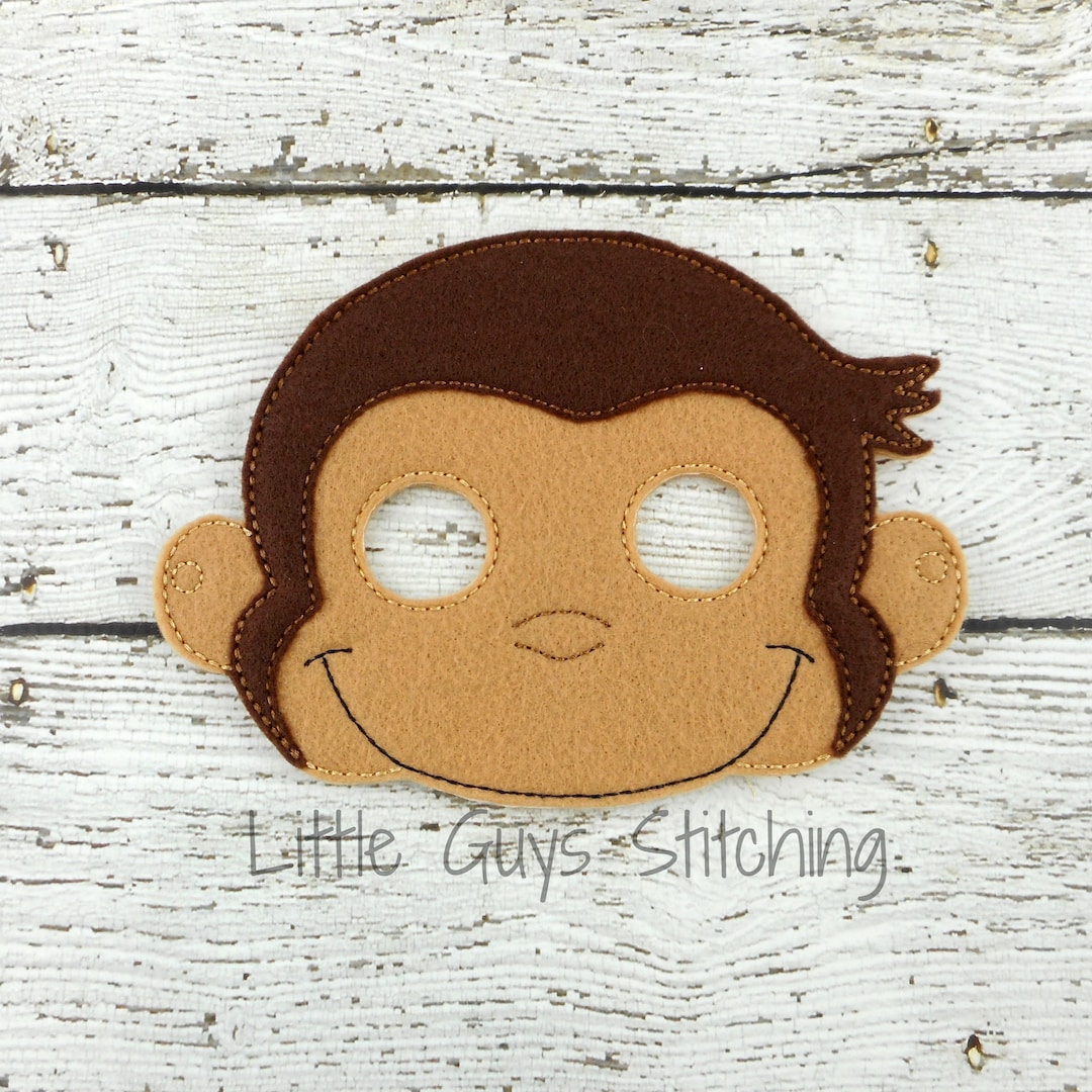 Monkey Costume Mask -jungle Animal Play Time - Party Favor Dress up ...