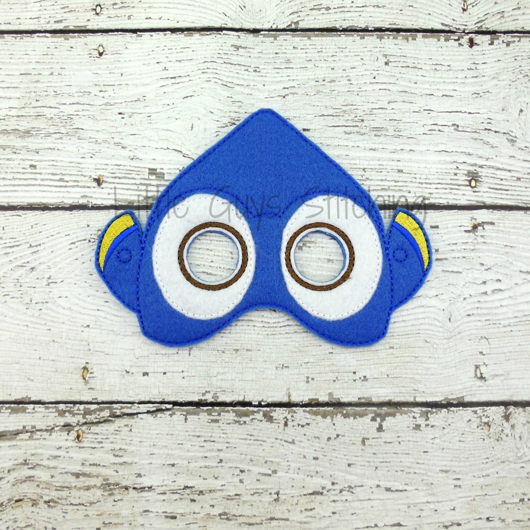 Blue Tropical Ocean Fish Costume Mask, Pretend Play, Dress up Mask - Etsy