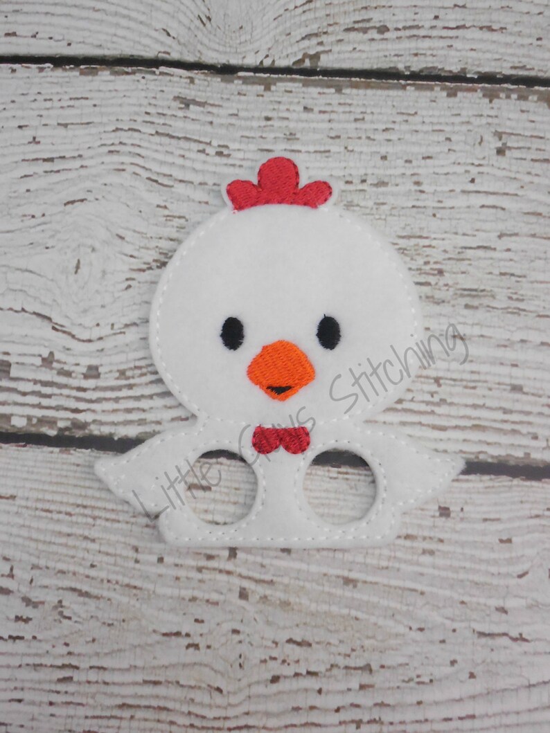Chicken Finger Puppet, Animal Puppet, Imaginative Play, Easter Basket ...