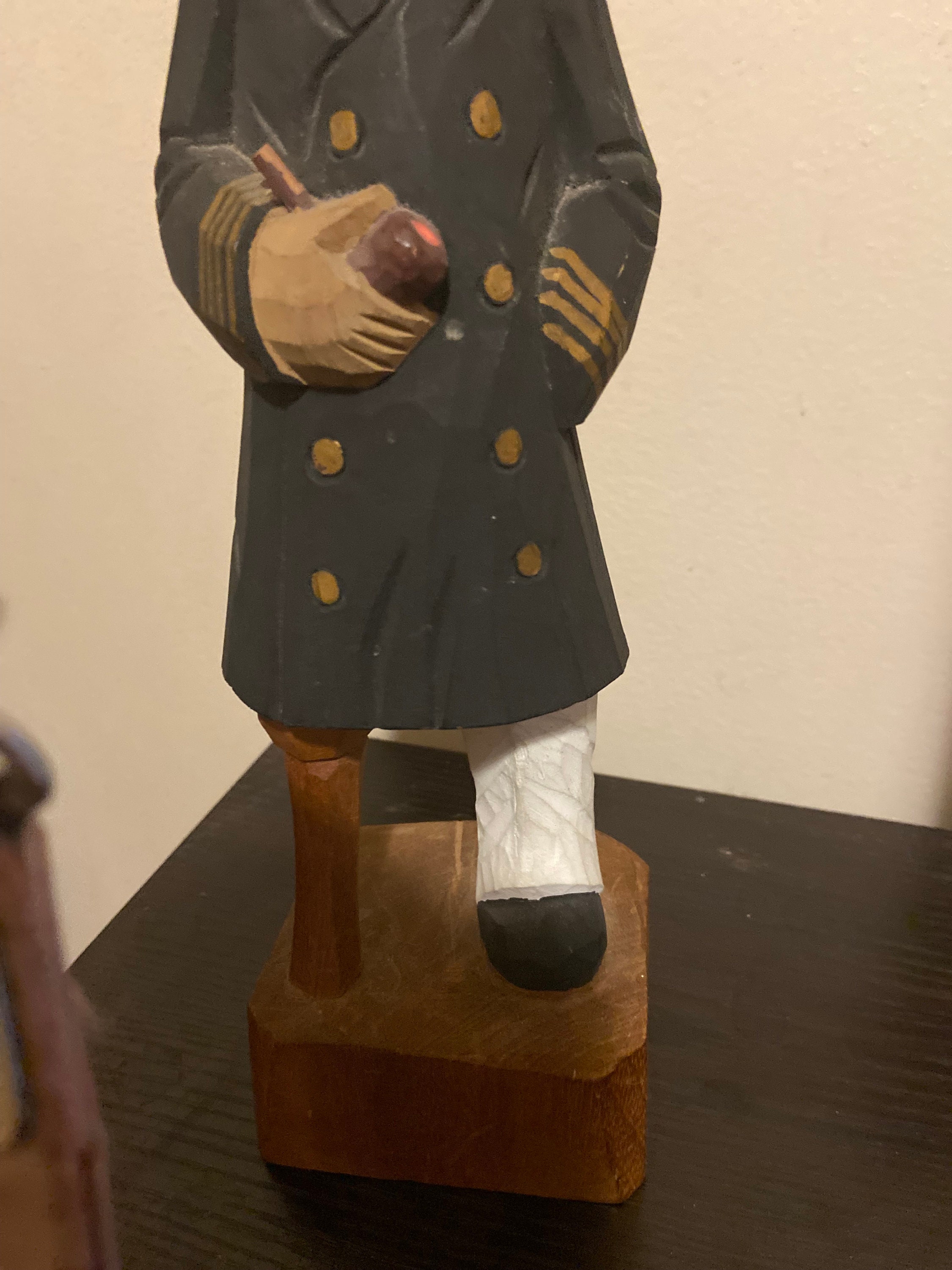 Nautical Folk Art hand Carved Sea Captain Hand - Etsy