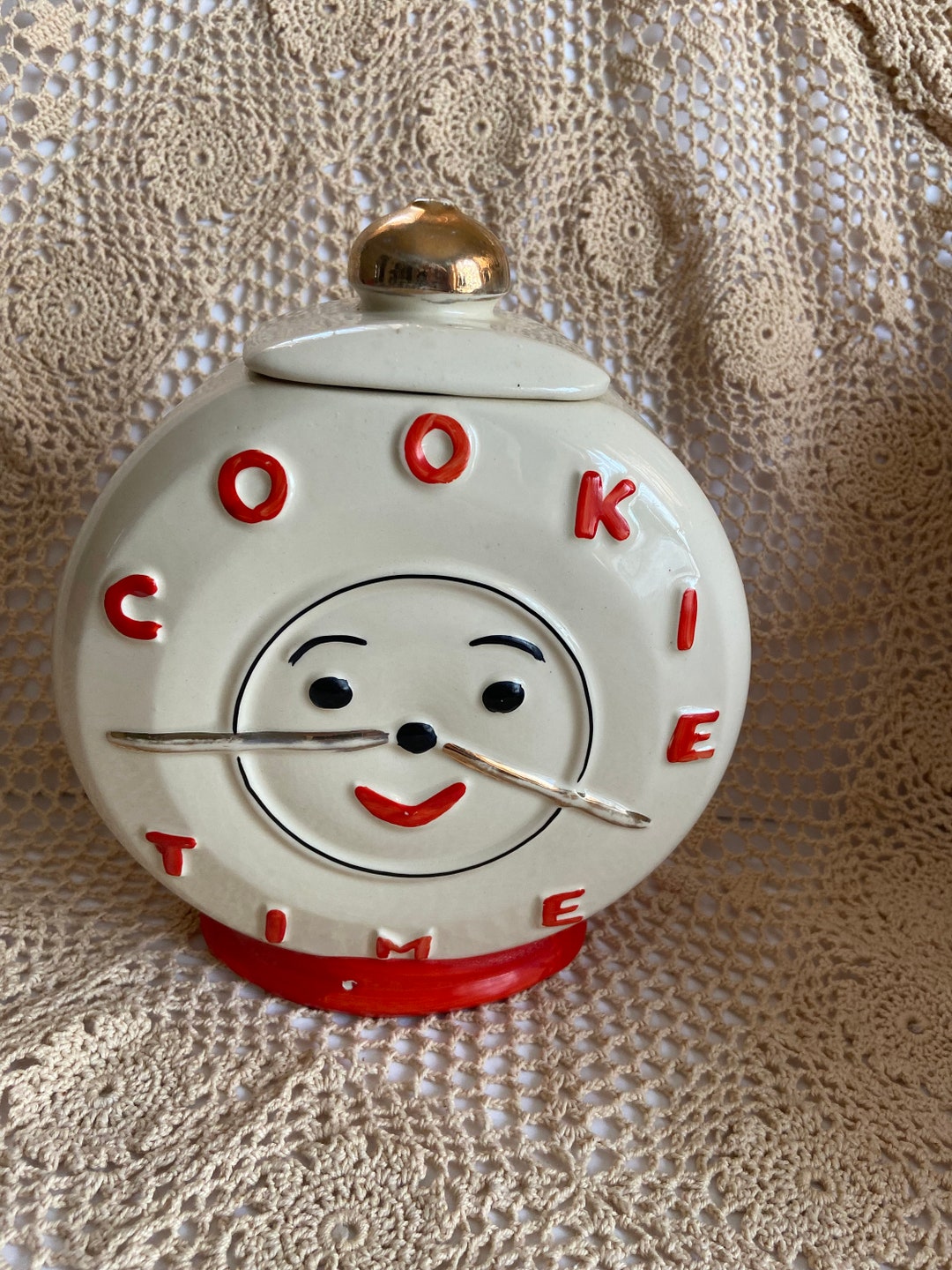 Cooke Time Clock Cookie Jar USA 203 Mid Century 1950s-1960s - Etsy