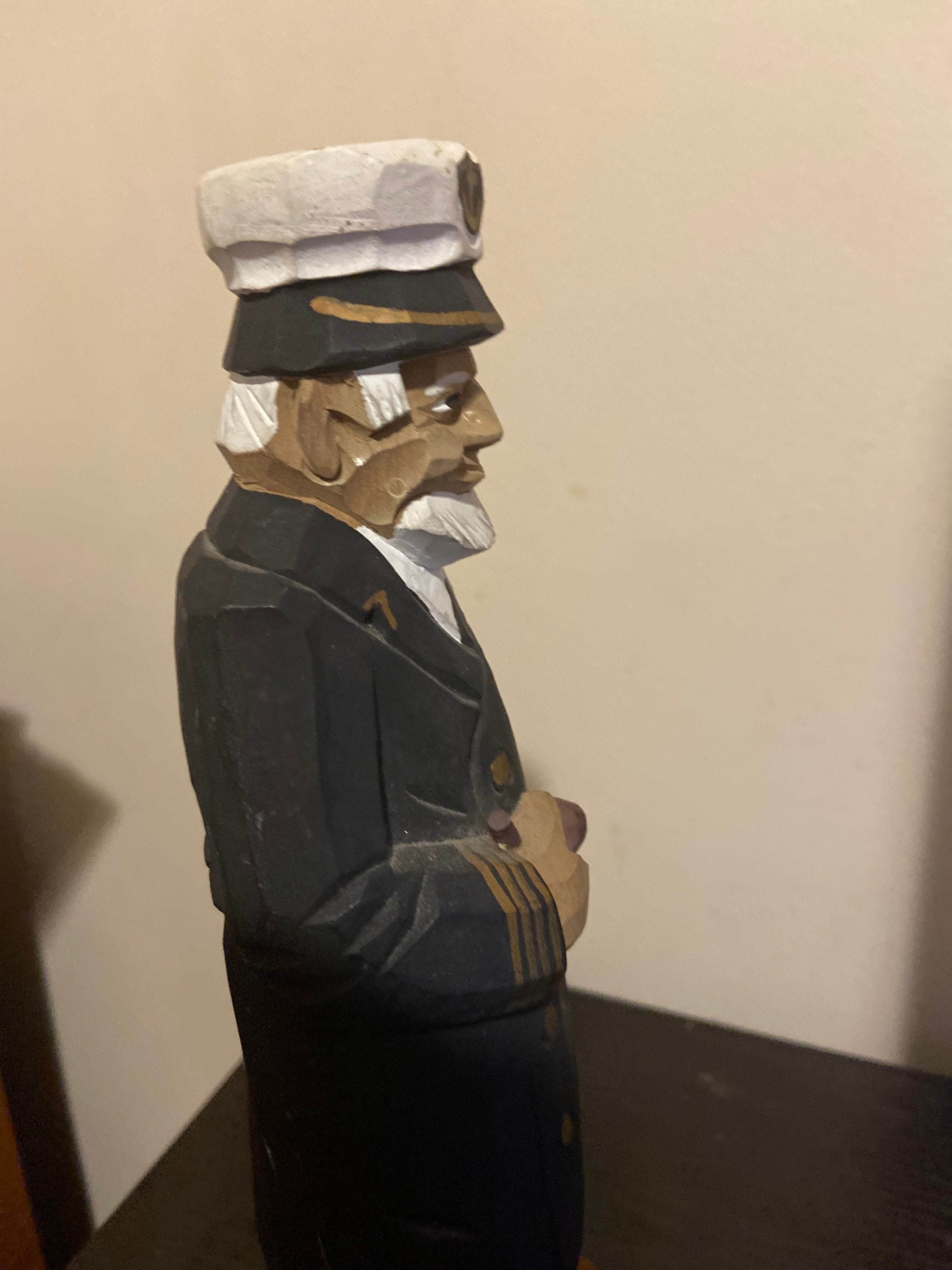 Nautical Folk Art hand Carved Sea Captain Hand - Etsy