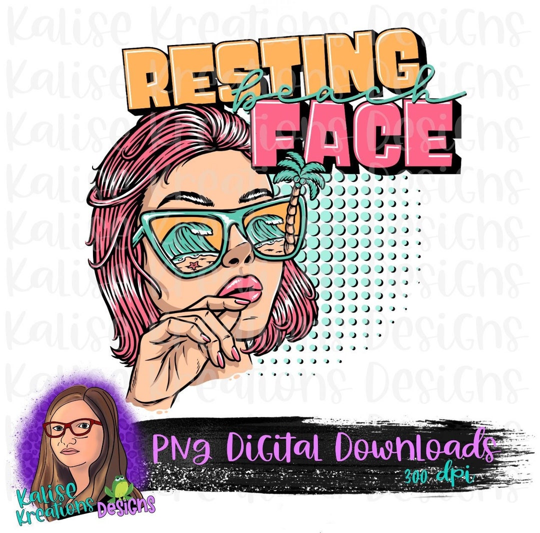 Resting Beach Face PNG - Etsy