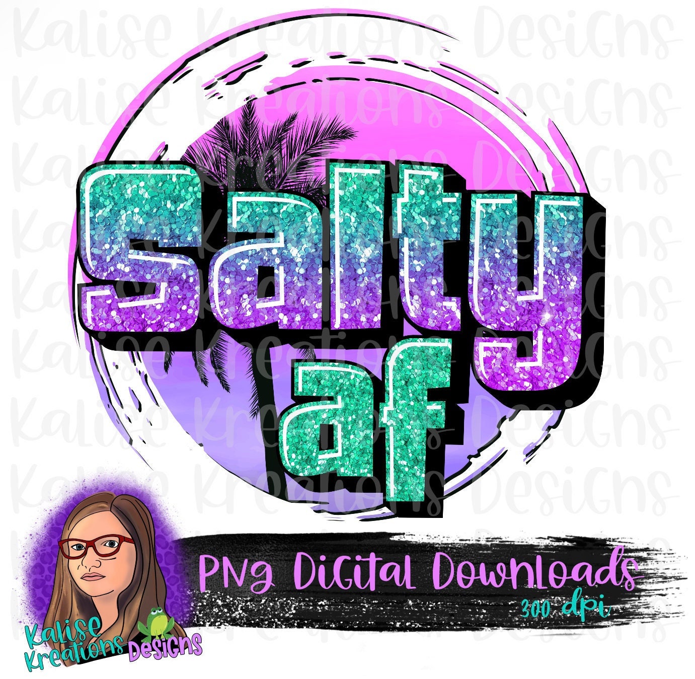 Salty AF PNG - Etsy