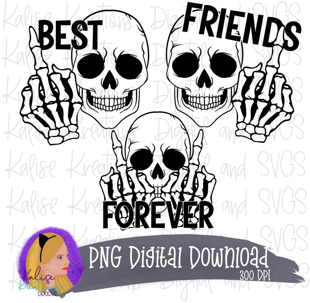 Best Friends Forever Individual PNG Files - Etsy
