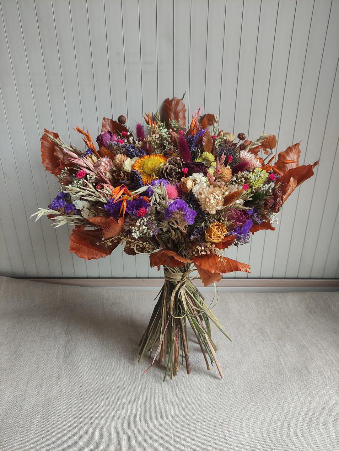 Large Dried Flower Bouquet Home Decor , Home Gift , Table Arrangement ...