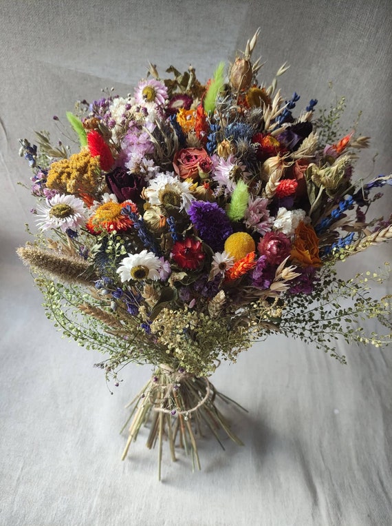 Large Dried Flower Bouquet Home Decor Home Gift Table - Etsy