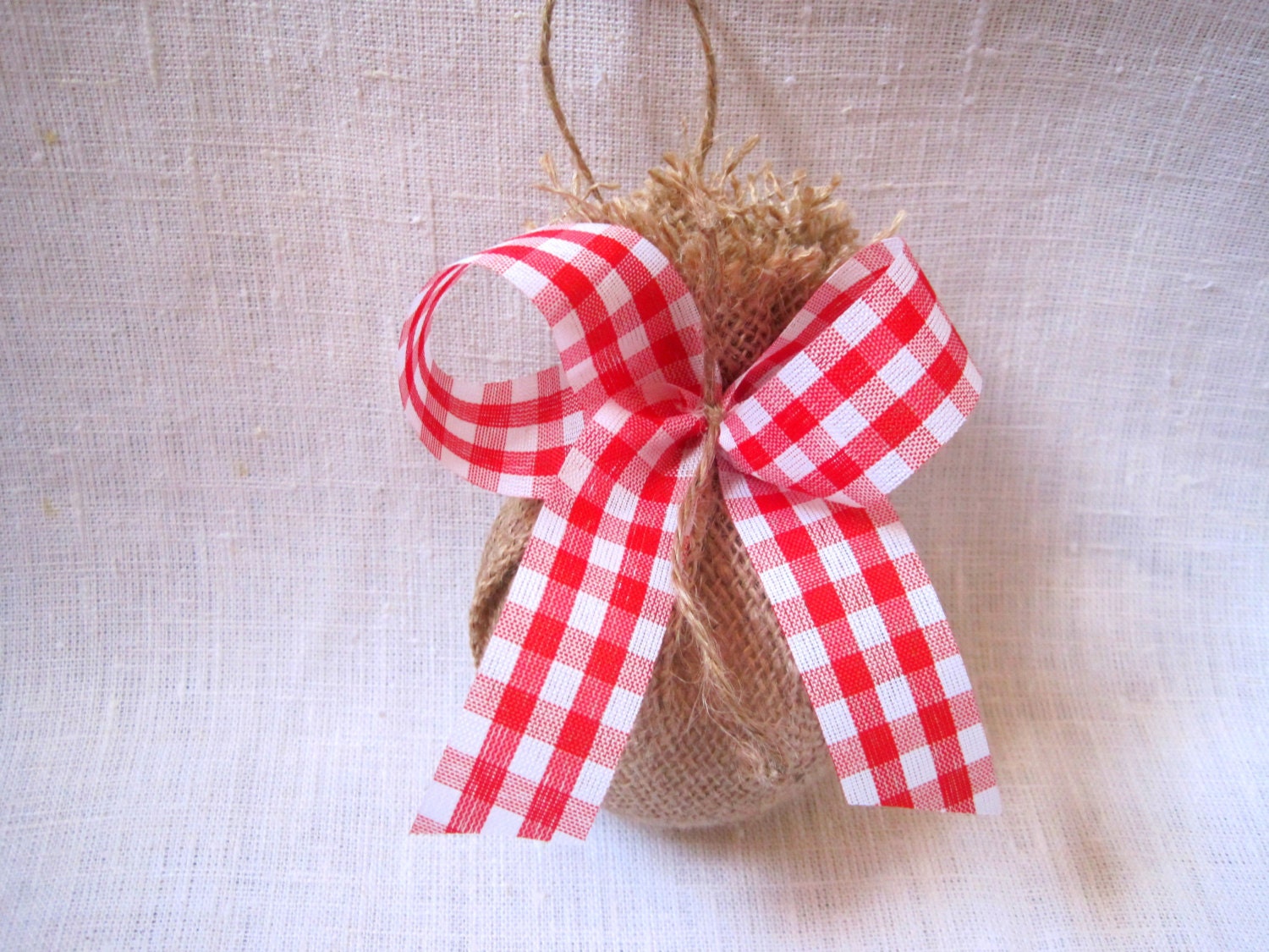 Rustic Burlap Ornaments christmas Tree Ornaments Burlap - Etsy