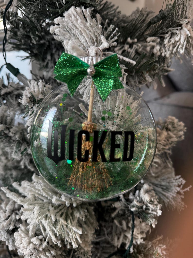 Wicked Christmas Ornament: Green “wicked” Witch Ornament With Broom ...