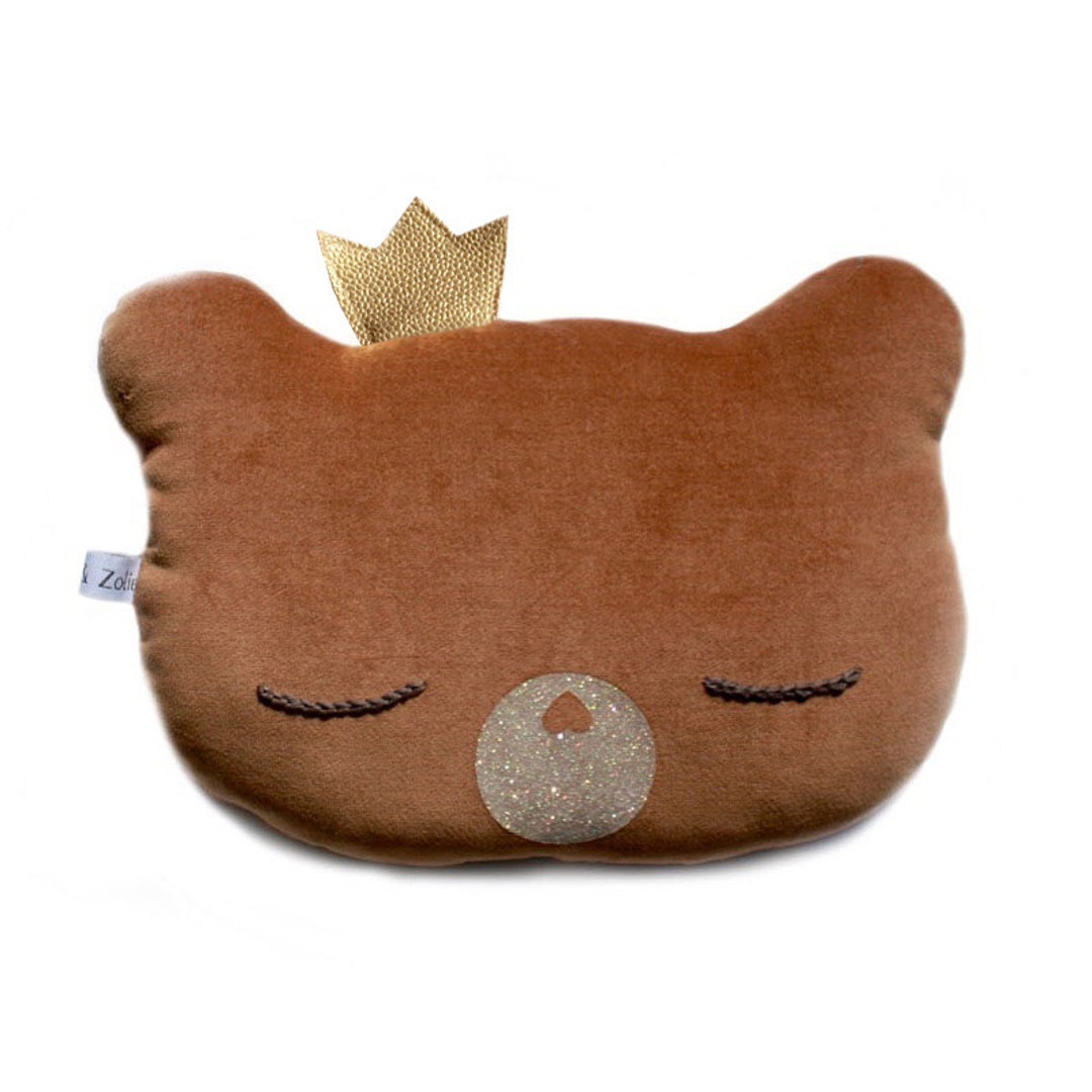 Peluche ourson couronné, King Nounours Collection Les Iconiques Coussin ...