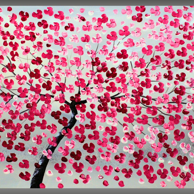 Flower Tree Painting - Etsy