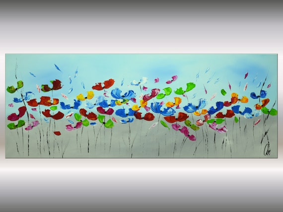 Stretched Acrylic Painting Abstract Painting Original | Etsy