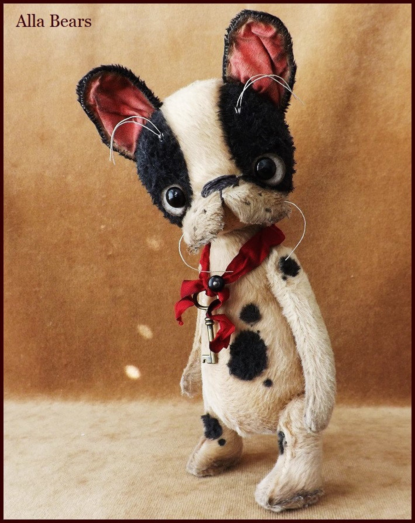 Alla Bears Original Artist Dog Stuffed Custom Antique Pug Bulldog ...