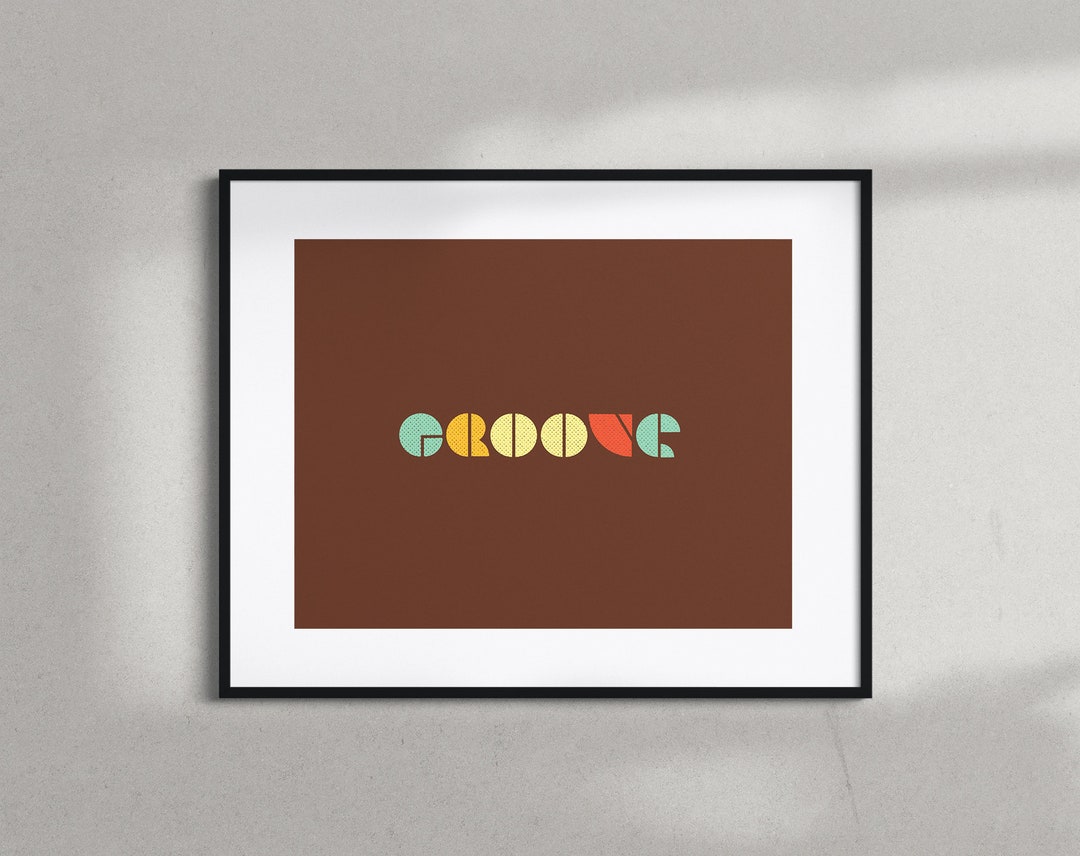 Groove Print // 70's Inspired Artwork // Fine Art Print // - Etsy