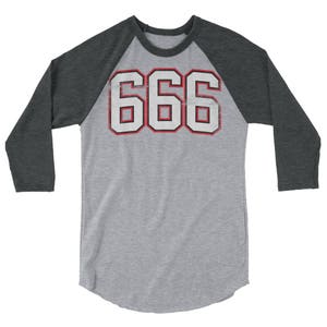 666 the Number of the Beast 3/4 Sleeve Raglan Shirt - Etsy
