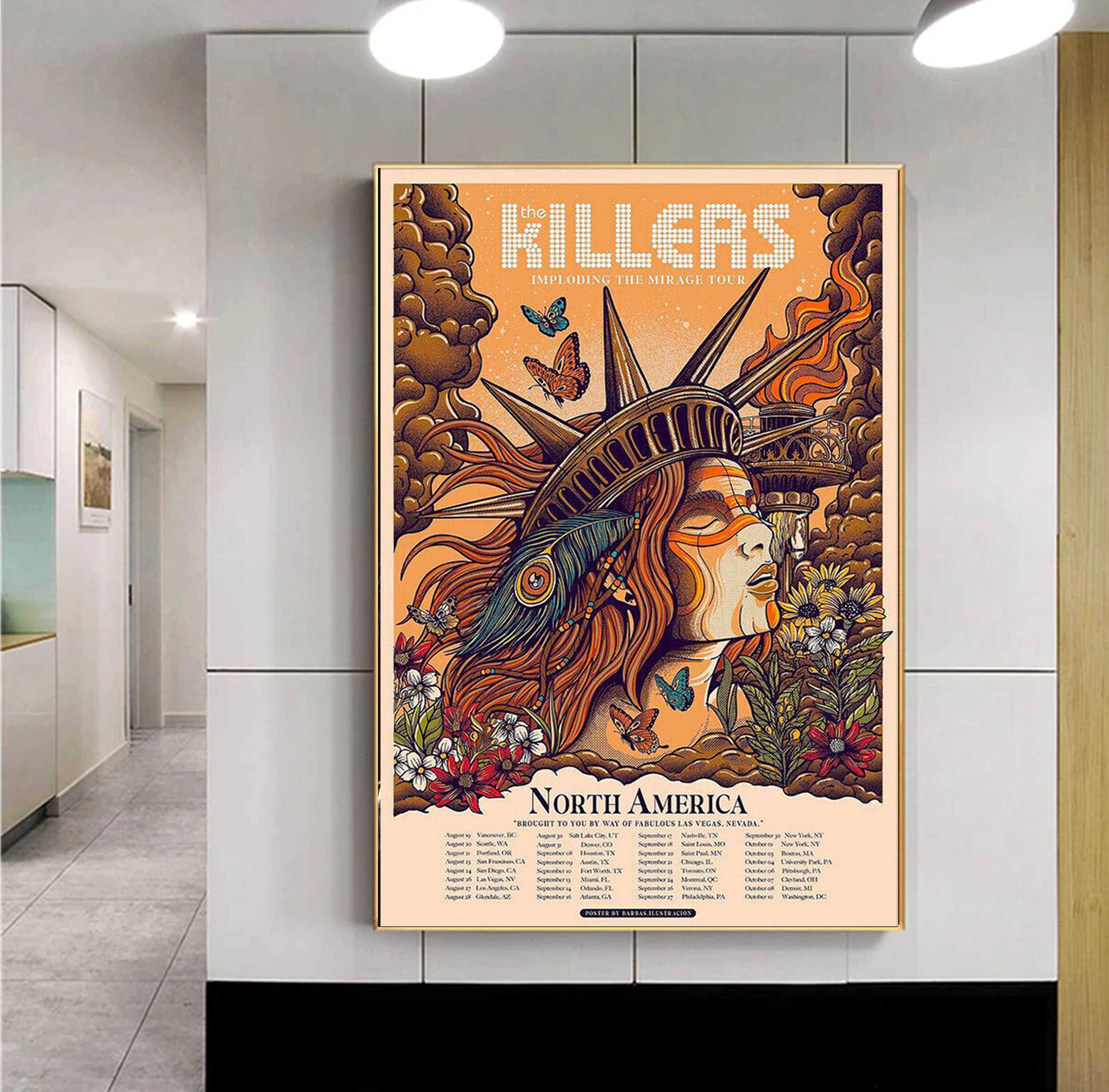 Imploding The Mirage Tour 2022- The Killers North American 2022 Tour Poster sold by Fedora ...