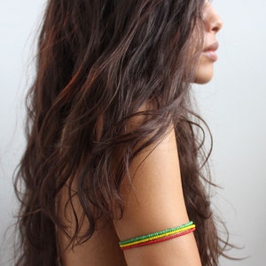 Red Gold Green & Copper Arm Cuffs | Etsy