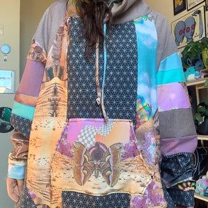 MTO Desert Moth Patchwork Hoodie Pre-styled Artist Special Item - Etsy