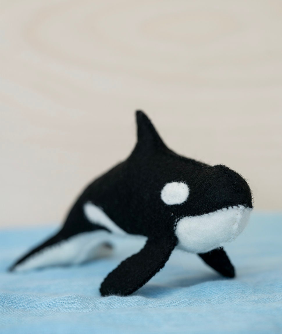 Felt Orca Whale Sewing Patterns Felt Killer Whale Soft Toy - Etsy