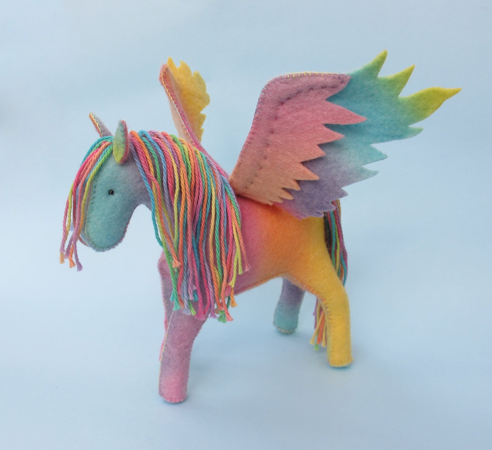 Felt Pegasus & Horse Sewing Pattern PDF - Waldorf Toys , Wool Felt ...