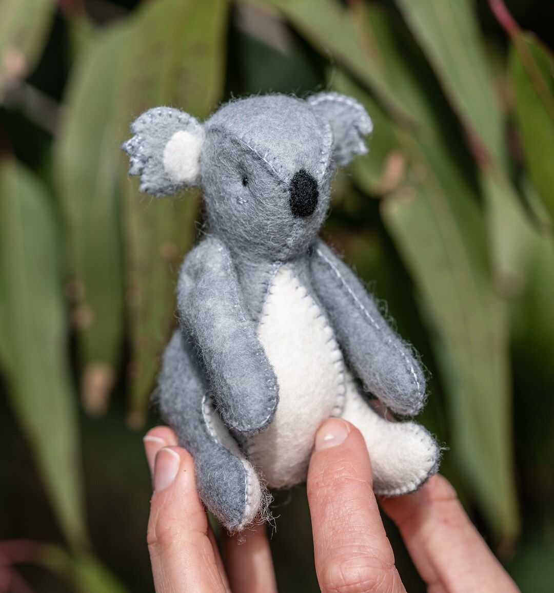 Felt Australian Koala Bear Sewing Pattern PDF - Handmade Felt Animals ...