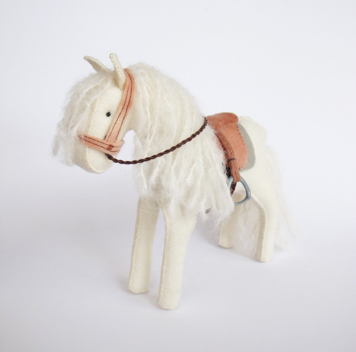 Felt Horse With Saddle and Bridle Sewing Pattern PDF Waldorf | Etsy