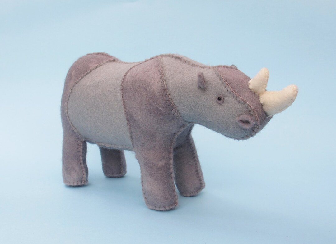 Felt Animal Rhinoceros Sewing Pattern - PDF African Animal - Etsy