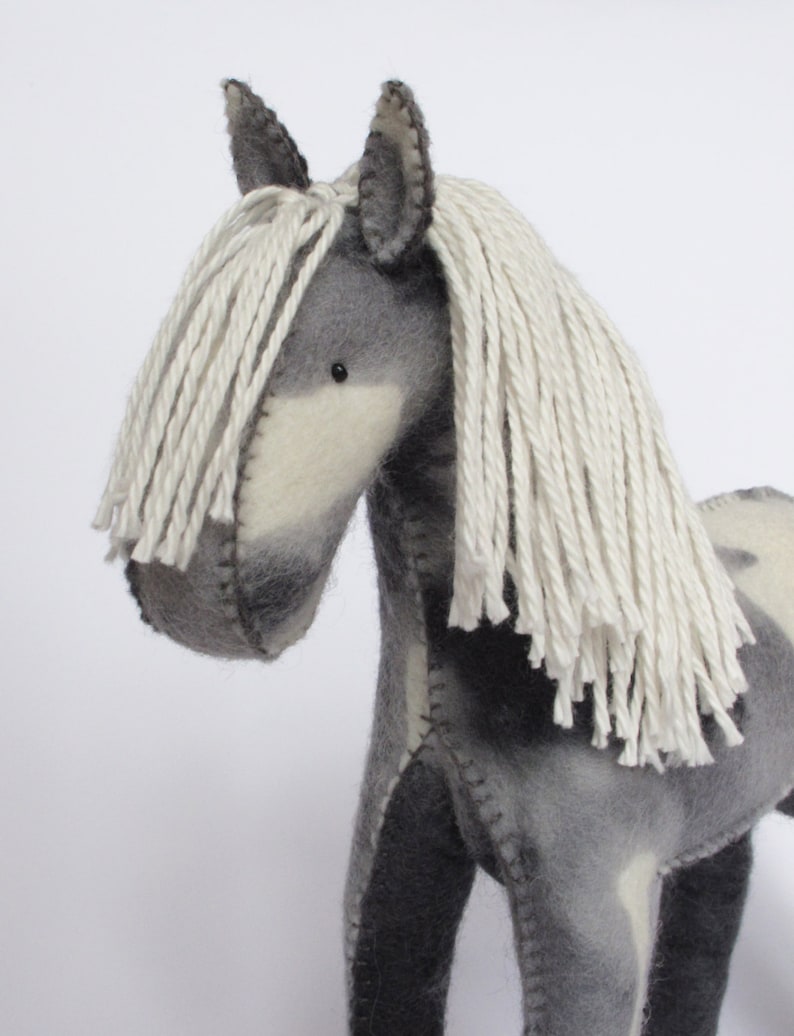 Felt Horse or Unicorn Sewing Pattern PDF, Waldorf Soft Toy Felt Animal ...