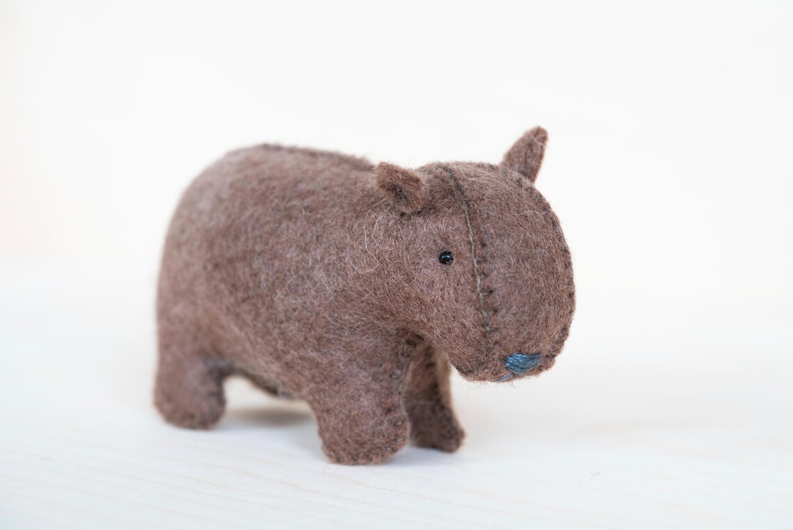 Felt Australian Wombat Sewing Pattern PDF Handmade Felt | Etsy